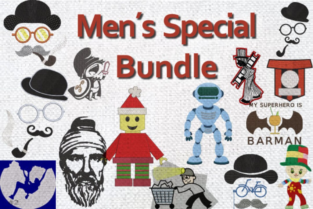 Men's Embroidery Design Bundle - Masculine Motifs (instant Download) - Etsy