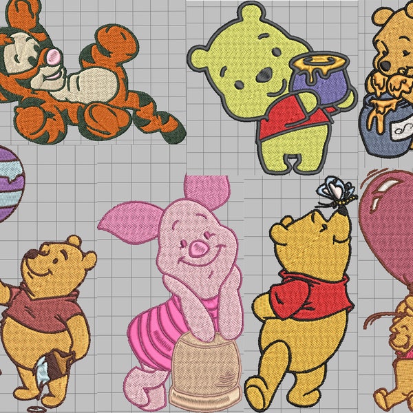 Winnie the Pooh Embroidery Designs - Etsy