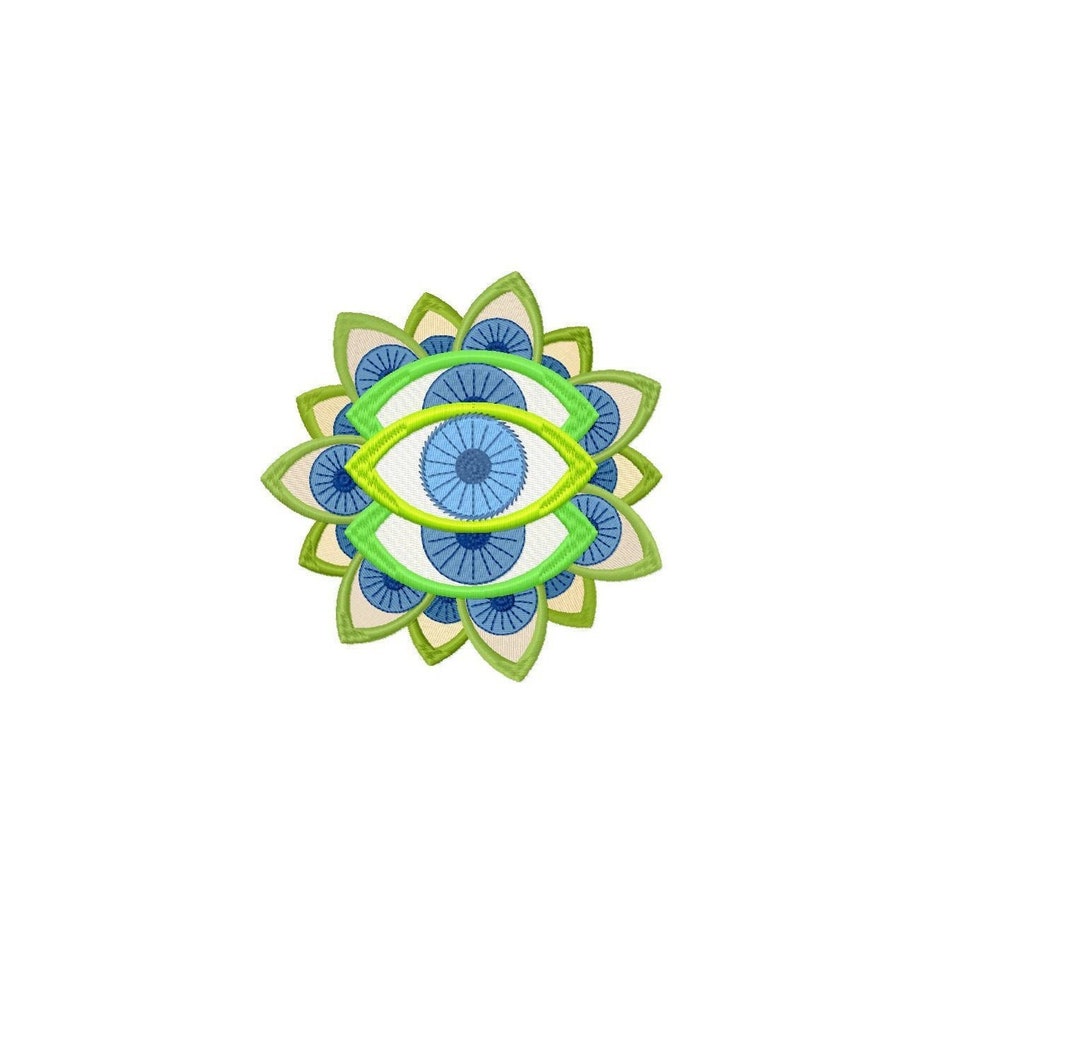 Geometric Mandala Eye / Instant Download Embroidery Design - Etsy