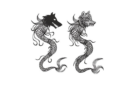 Dacian Wolf Totem / Machine Embroidery Design / Two Models - Etsy