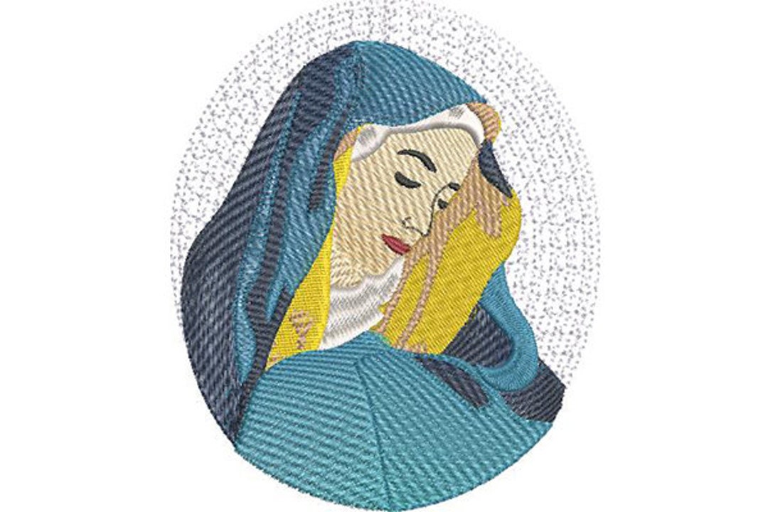 Hail Mary Prayer / Virgin Mary / Downloadable Embroidery Design ...