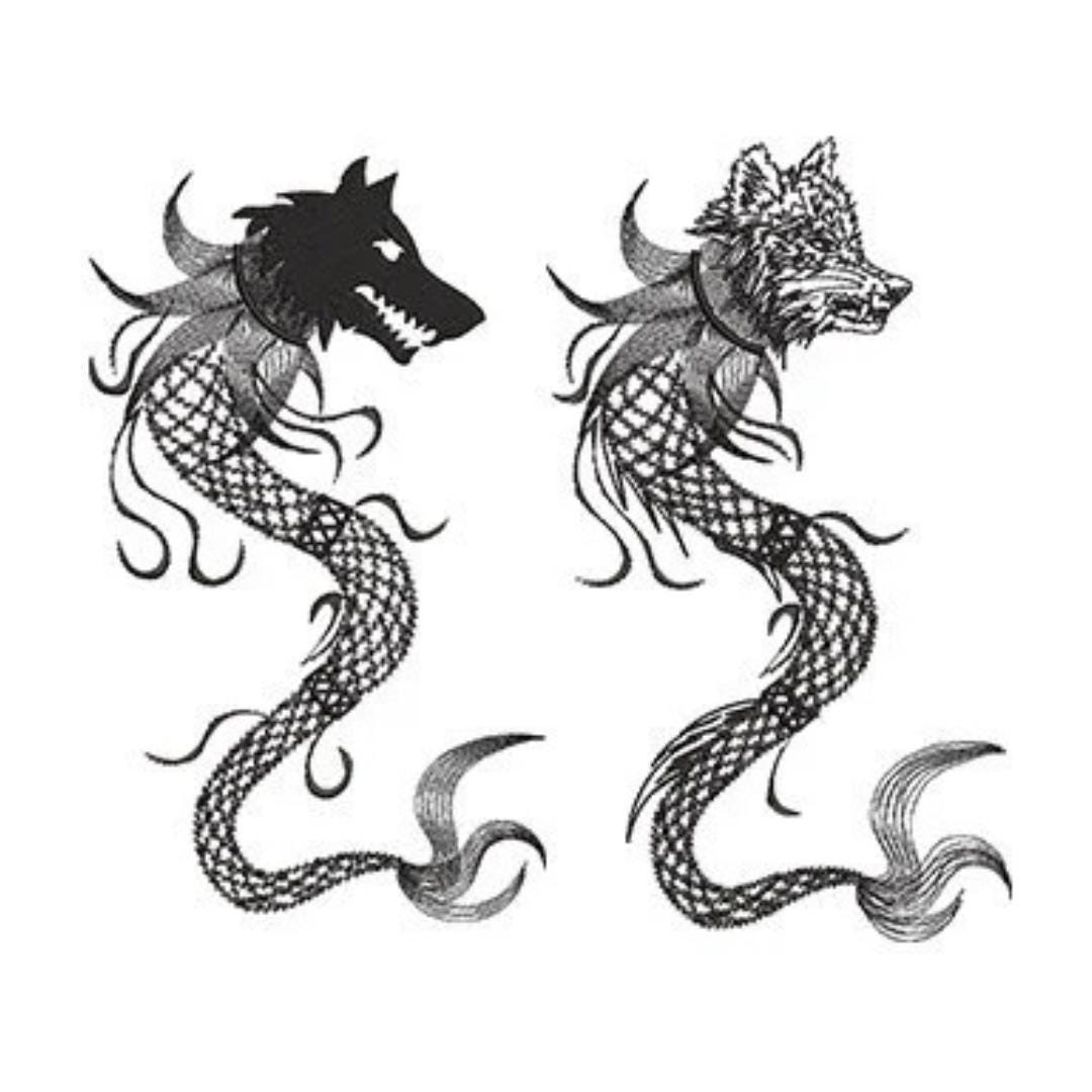 Two Models Dacian Wolf Totem Instant Download Machine Embroidery Design ...