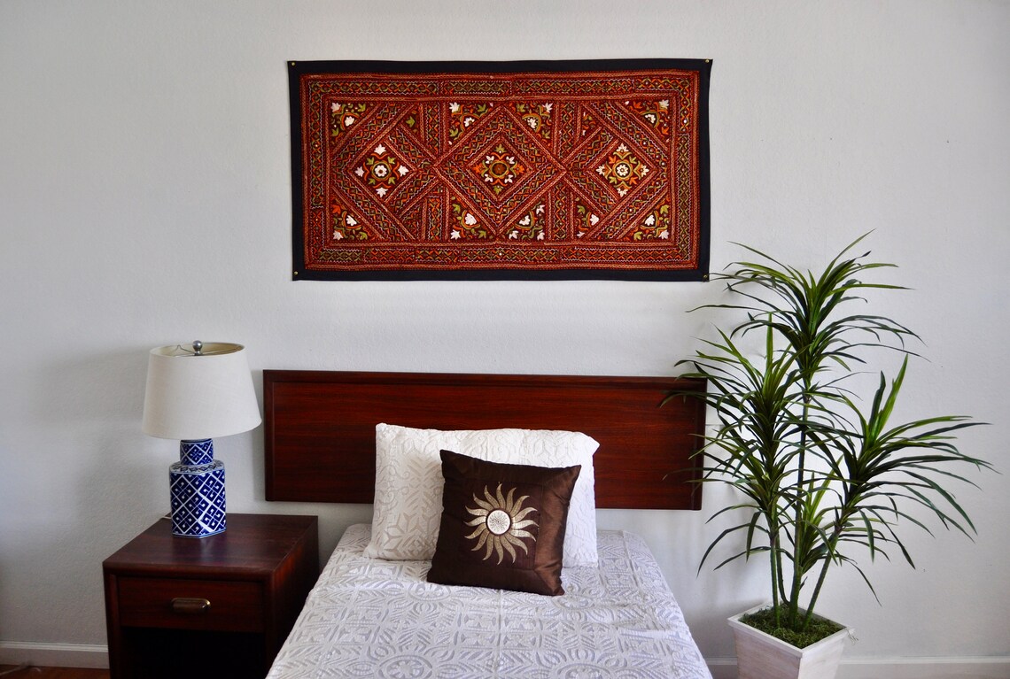 Detailed Tapestry Table Runner Embroidered Wall Hanging - Etsy