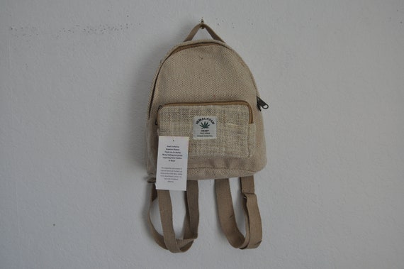 Mini Hemp backpack handmade mini backpack | Etsy