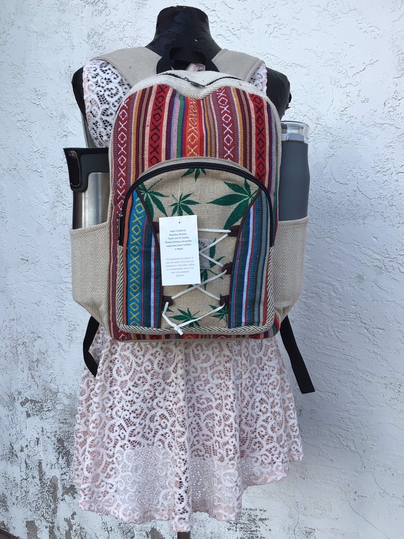 Hanf Rucksack in voller GrößeHippie Hanf Rucksack - Etsy.de