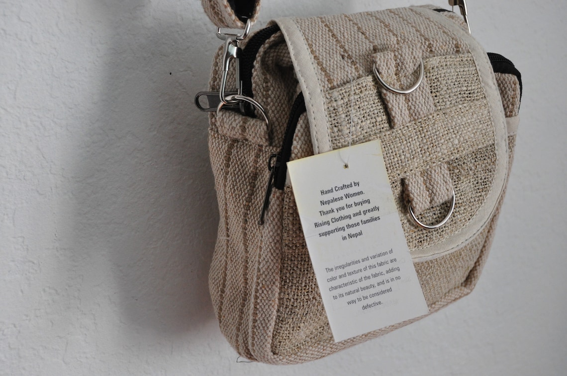 Hemp crossbody traveling bagHemp purse | Etsy
