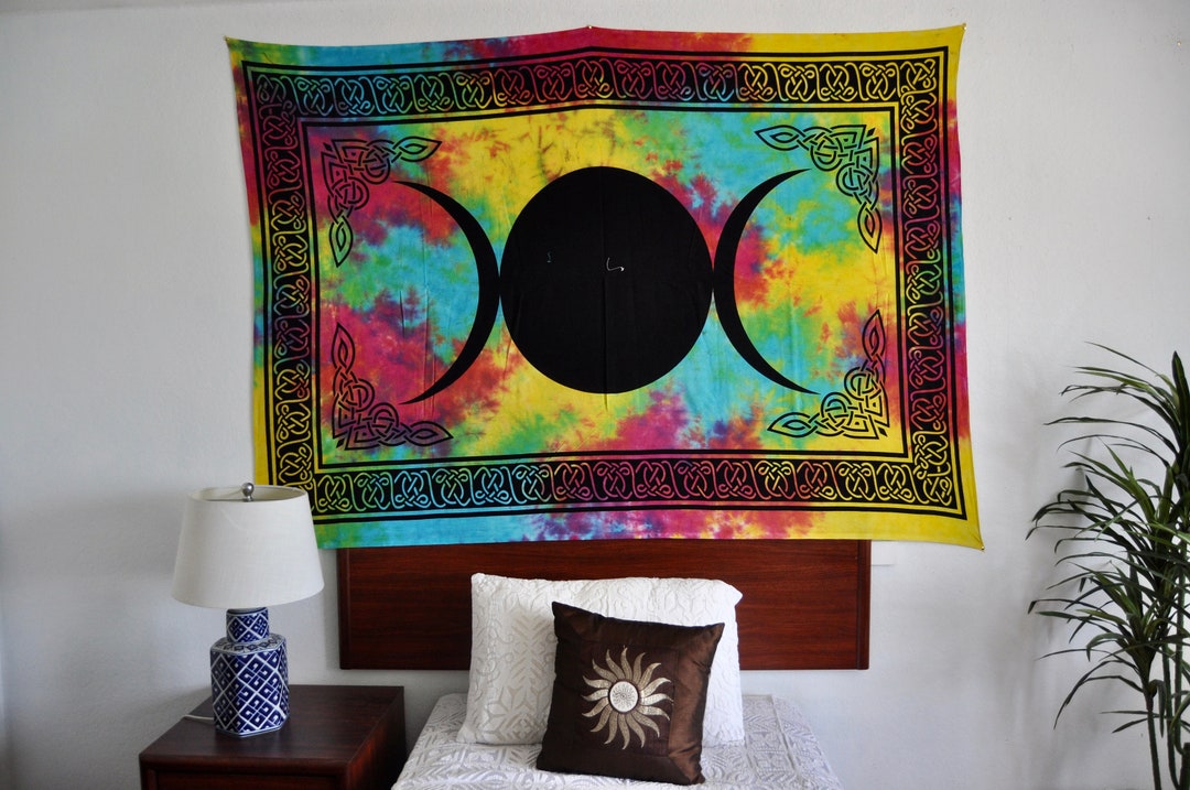 Wall Hanging,tapestry,wall Decor, Triple Goddess Moon, Moon Tapestry - Etsy