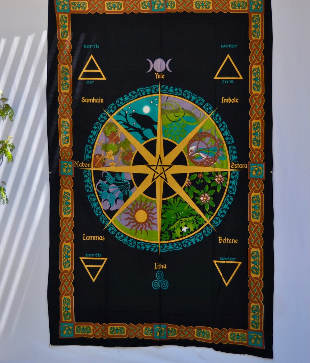 The Pagan Calendar Tapestry, Wheel of the Year Tapestry,pagan Calendar ...