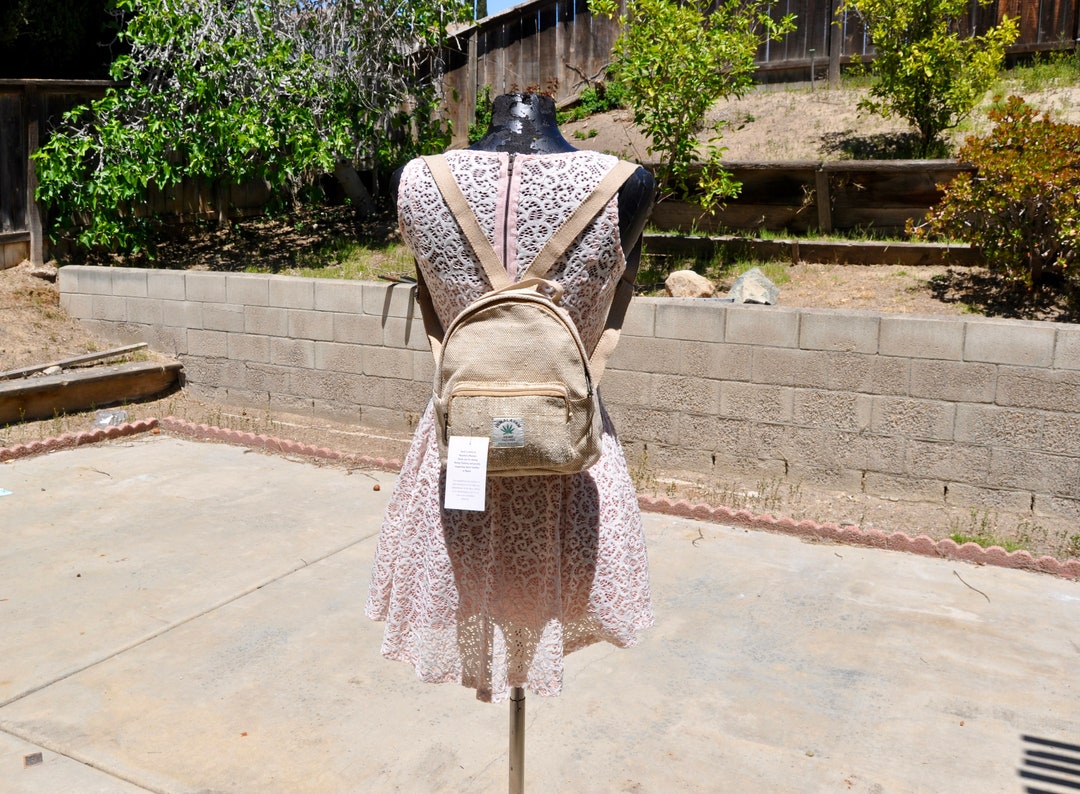 Mini Hemp Backpack, Handmade Mini Backpack, - Etsy
