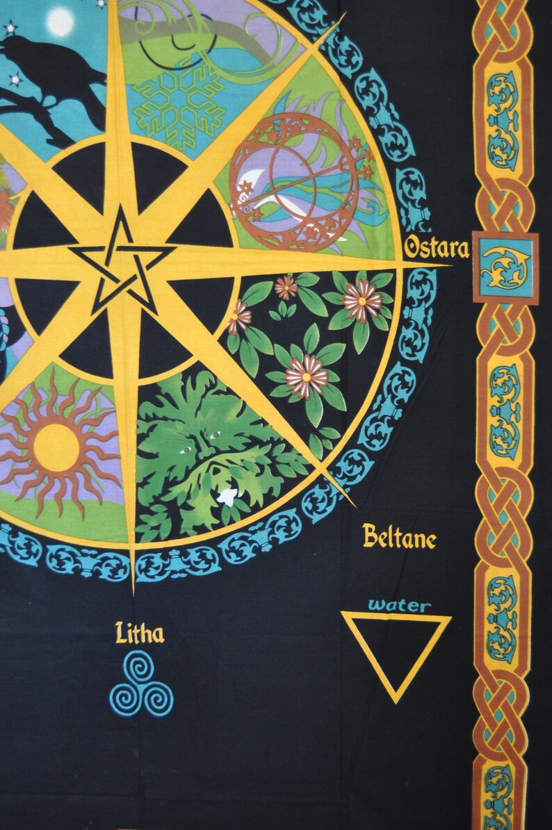 The Pagan Calendar Tapestry Wheel of the Year Tapestrypagan | Etsy