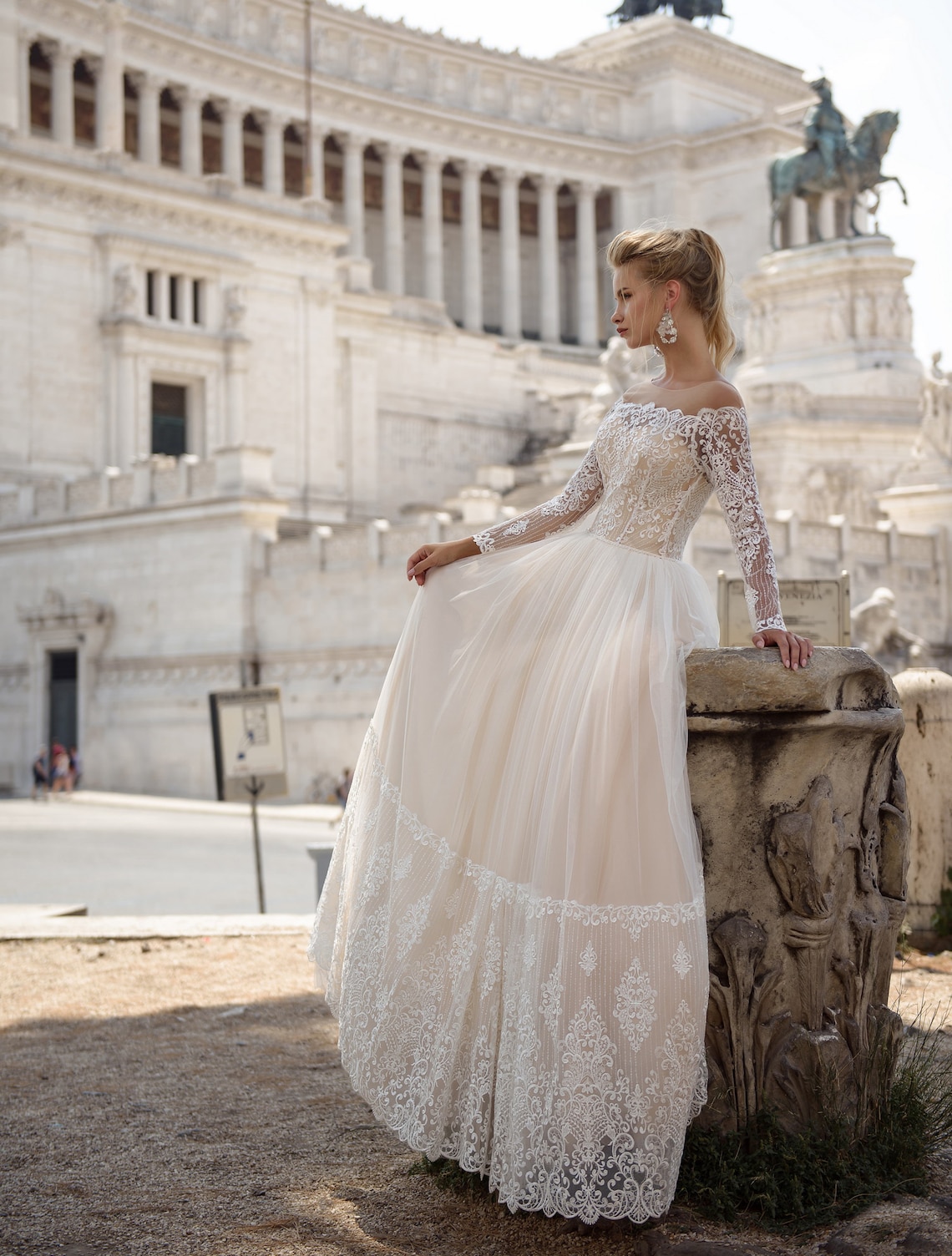 White Wedding Dress Off White Bridal Dress Deep V Neck Tulle | Etsy