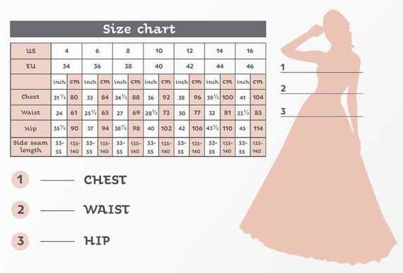 Wedding Dress Silhouette Chart