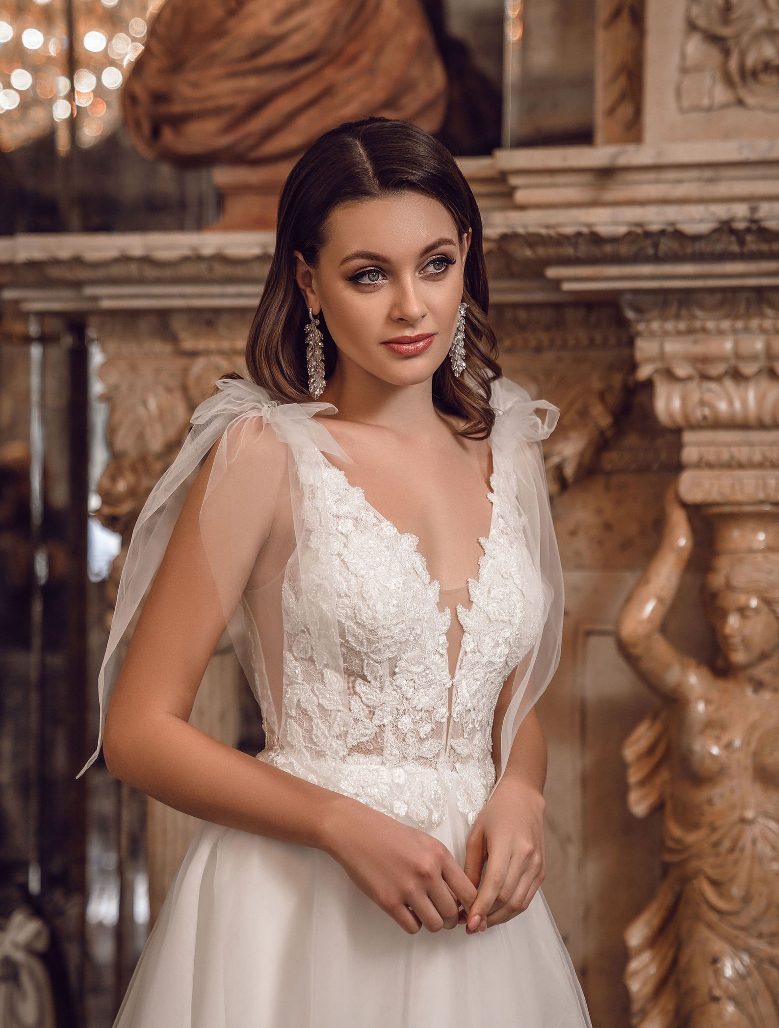 Light Dress With Neckline Custom Dress for Bridal Long - Etsy