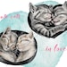 Cats Clip Art. Love Clip Art. Watercolor Clip Art. Hand - Etsy