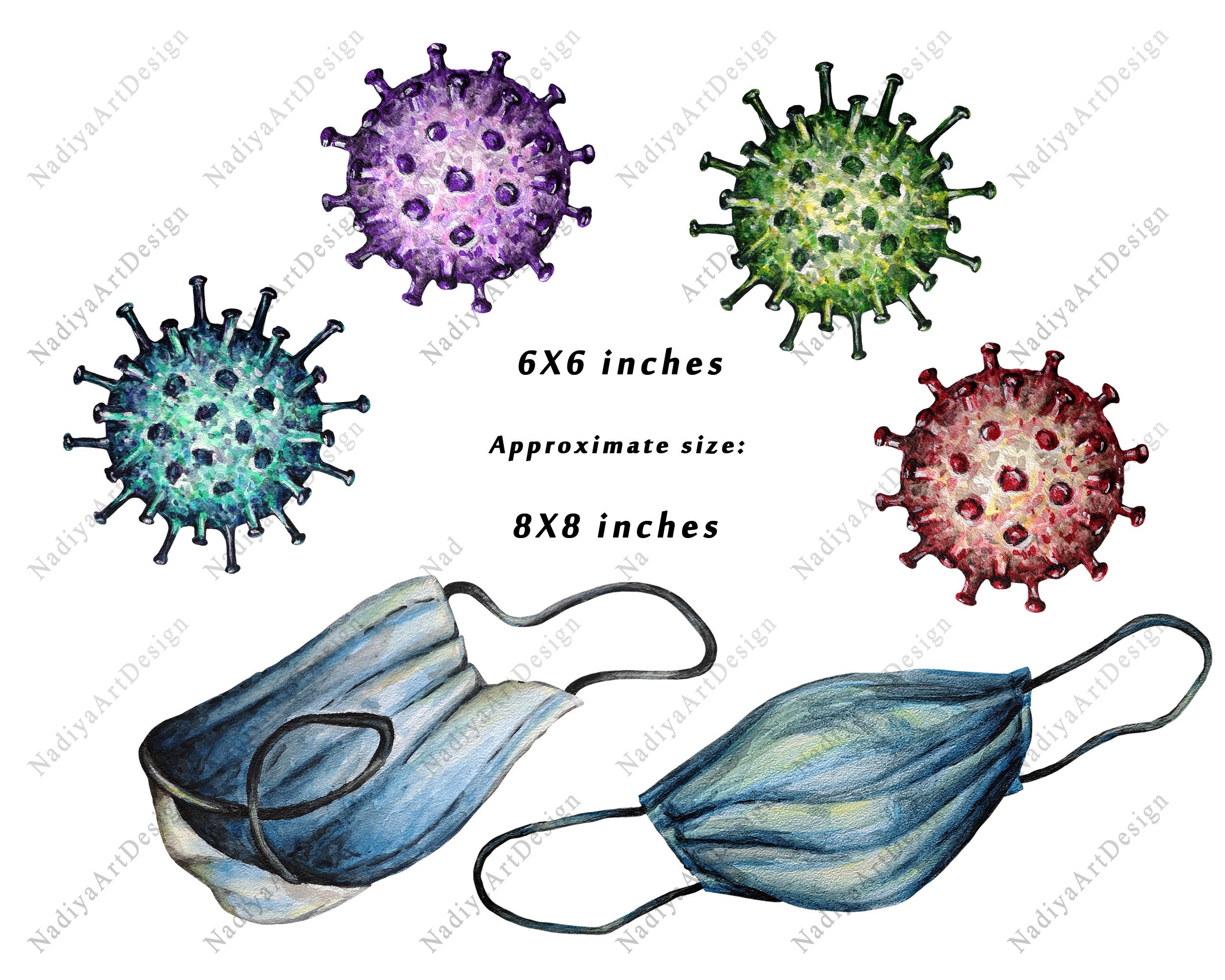 Viruses. Doctors. Doctors Clipart. Virus Clipart. Digital - Etsy