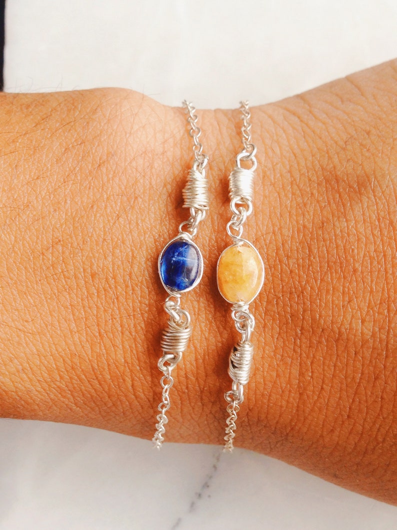 Good Fortune Bracelet Handmade 14K Gold Filled Sterling Silver Gemstone ...