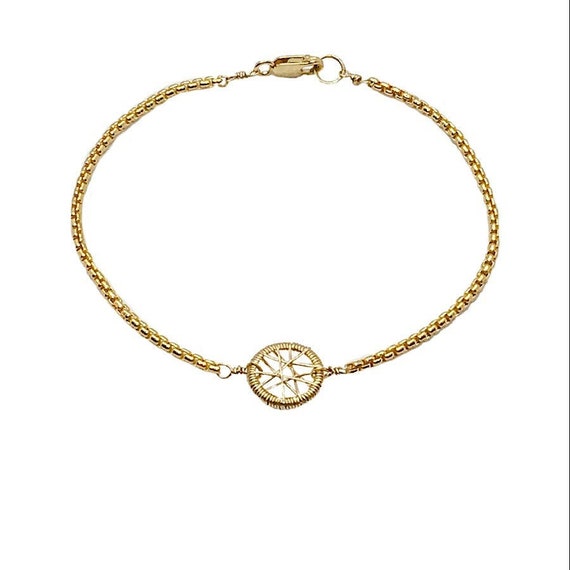 Venetian Mini Star Bracelet Gold or Silver Chain Pendant | Etsy