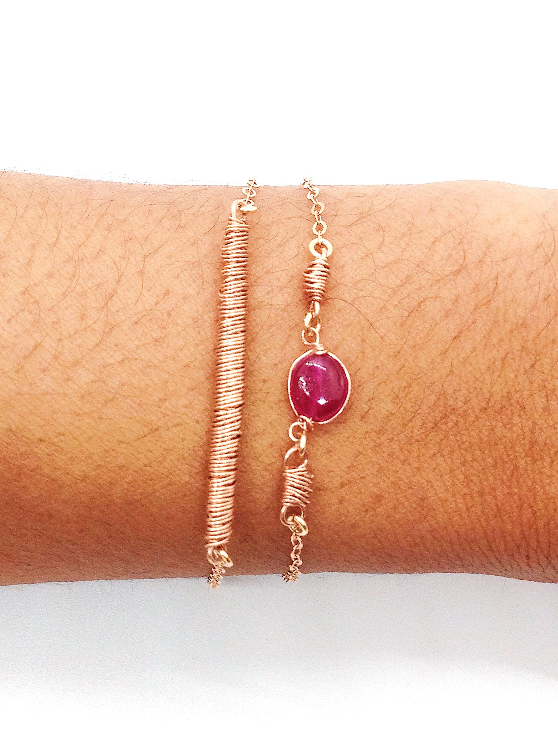 Good Fortune Bracelet Handmade 14K Gold Filled Sterling Silver Gemstone ...