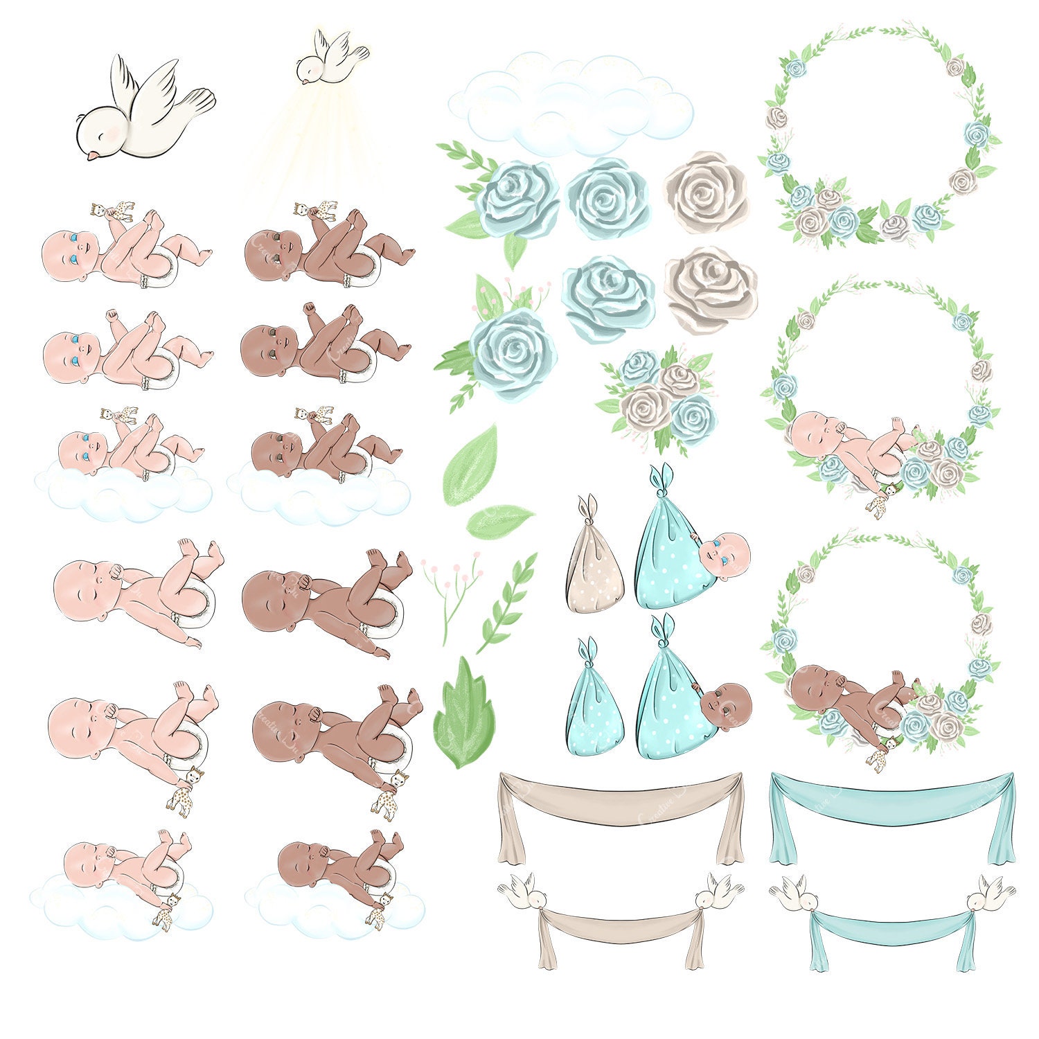 It's a Boy Clipart New Baby Boy Stork Baby Shower - Etsy