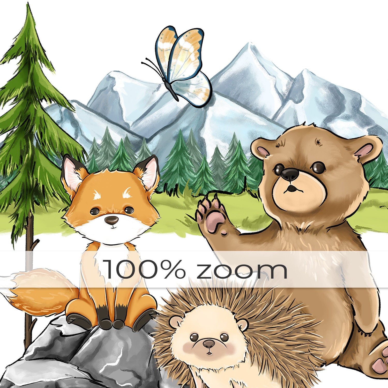Woodland Forest Animals Clipart Into the Forest Birthday Party - Etsy