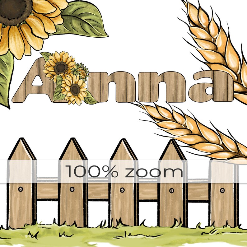Farm Alphabet Clipart Letter PNG Flower Letters Floral - Etsy