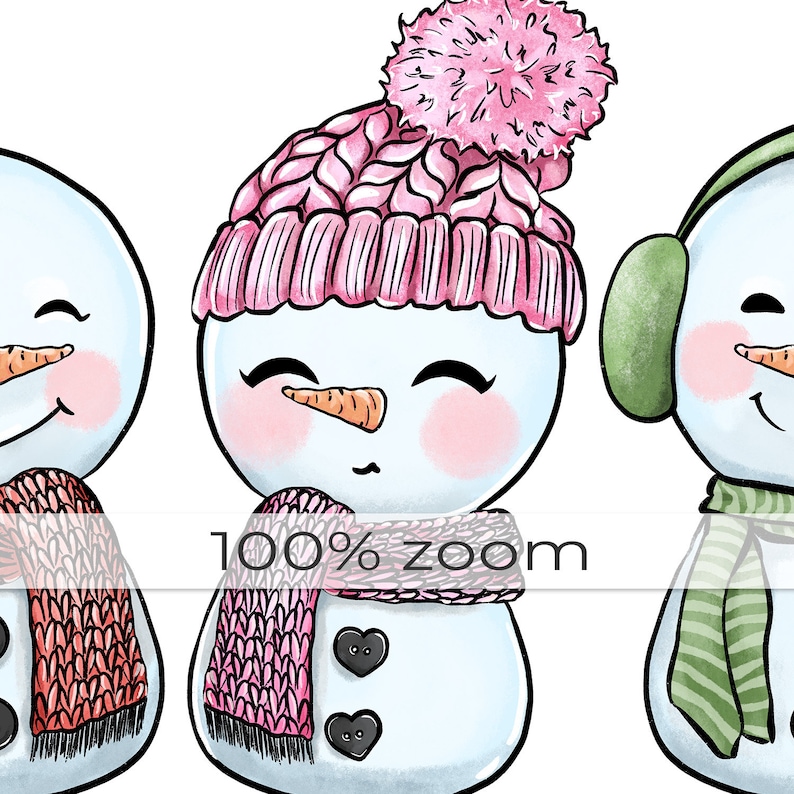 Freebie Cute Baby Snowmen Friends Clipart Snowman Clip Art | Etsy