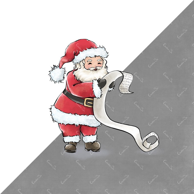 Freebie Cute Santa Claus Letter to Santa Clipart Christmas - Etsy