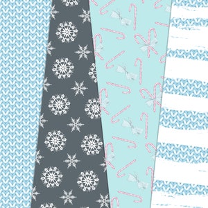 Cozy Winter Christmas Digital Seamless Pattern Birch Tree Paper ...