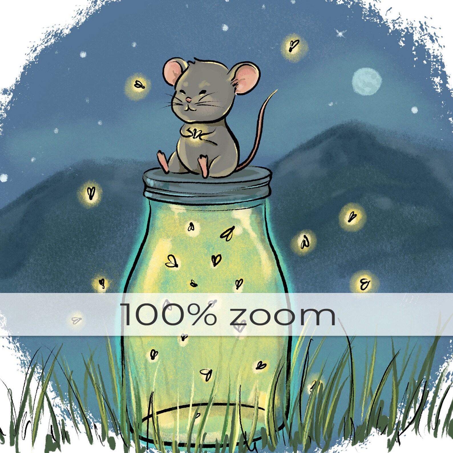 Cute Mouse Firefly Clipart Illustration Woodland Animals - Etsy