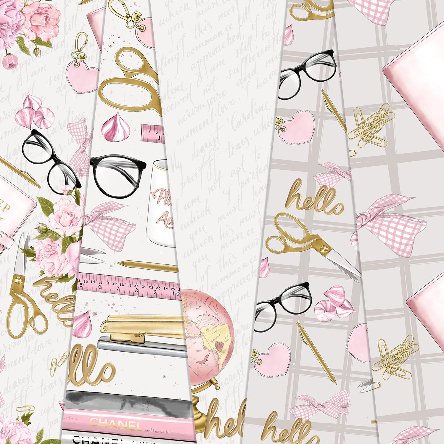 Planner Girl Seamless Pattern Fashion Digital Paper Boss Girl - Etsy