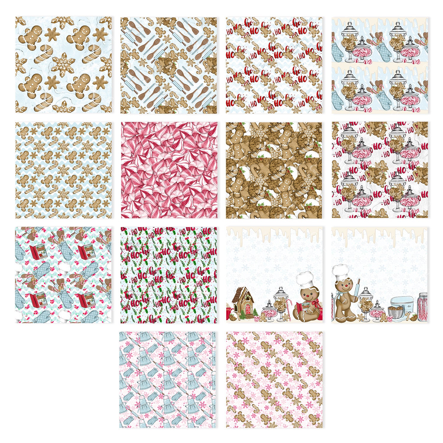 Christmas Santa Cookie Digital Pattern Baking Girl Seamless - Etsy