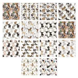 Farm Baby Animal Digital Paper Farmyard Animal Seamless Pattern Donkey ...