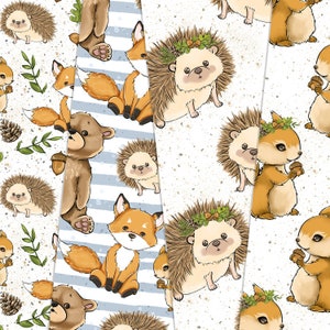Woodland Animals Digital Paper Into the Forest Pattern Foliage Seamless ...