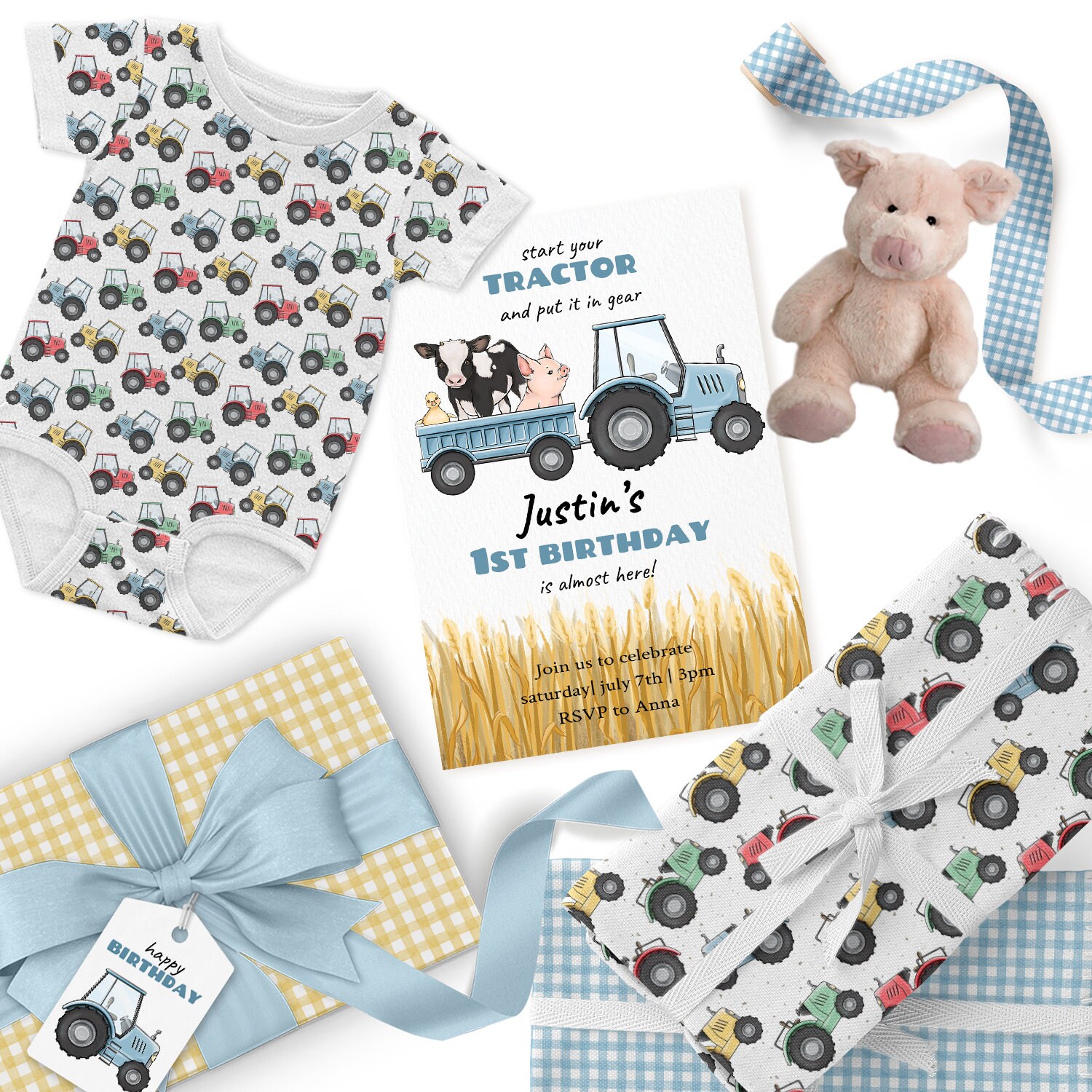 Farm Machines Pattern Tractor Digital Paper Truck Seamless - Etsy