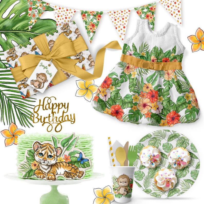 Jungle Rainforest Doodle Line Clipart Kids Printable Coloring - Etsy