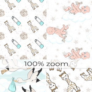 It's a Boy Seamless Pattern New Baby Boy Digital Paper - Etsy