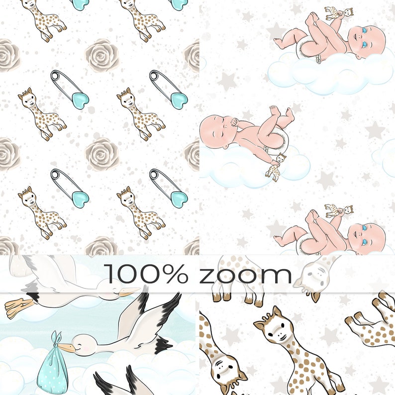 It's a Boy Seamless Pattern New Baby Boy Digital Paper | Etsy