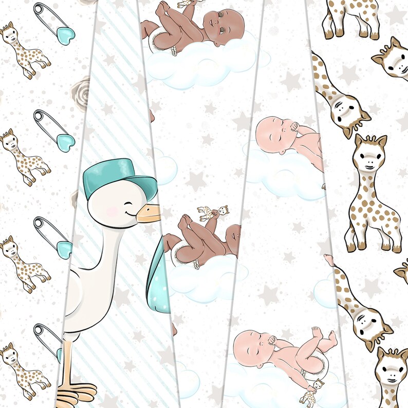 It's a Boy Seamless Pattern New Baby Boy Digital Paper | Etsy