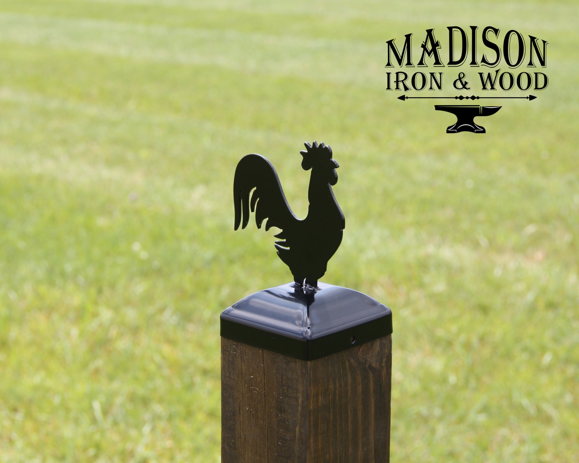 Rooster Post Cap for 4x4 Wood Fence Post | Etsy