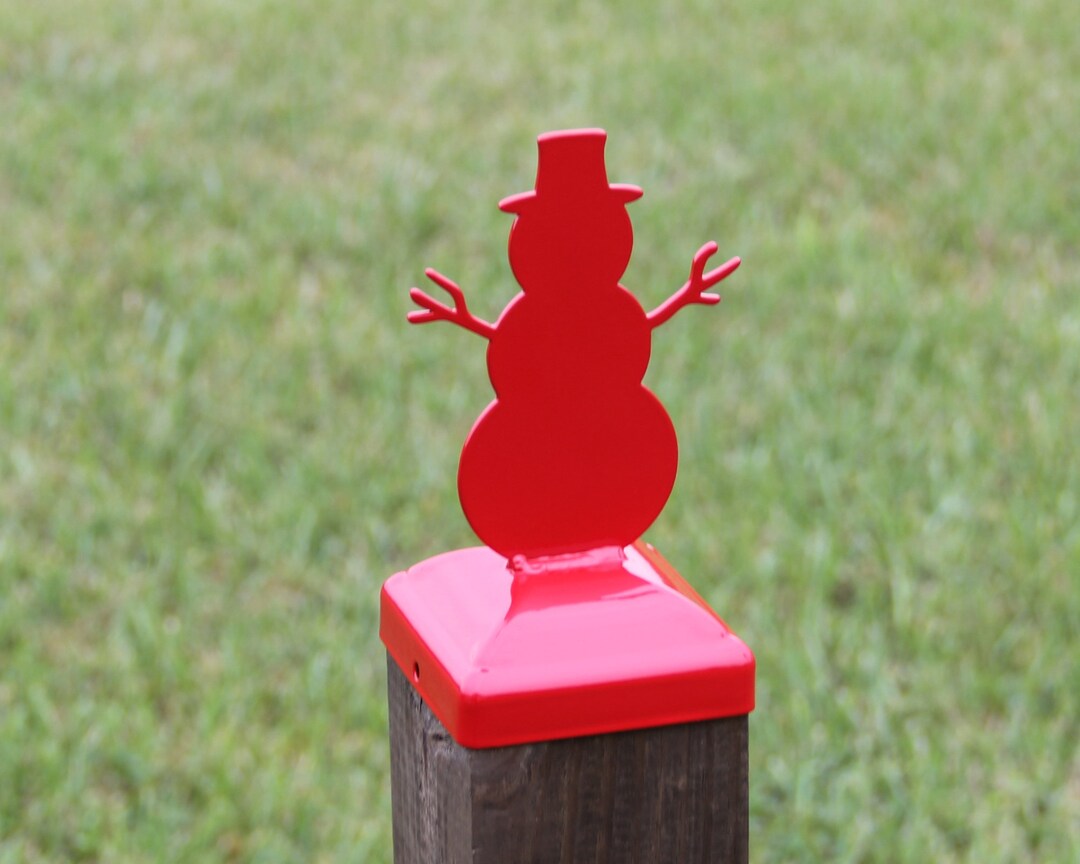 6x6 Snowman Post Cap for 6x6 Wood Fence Post Holiday Snowman - Etsy