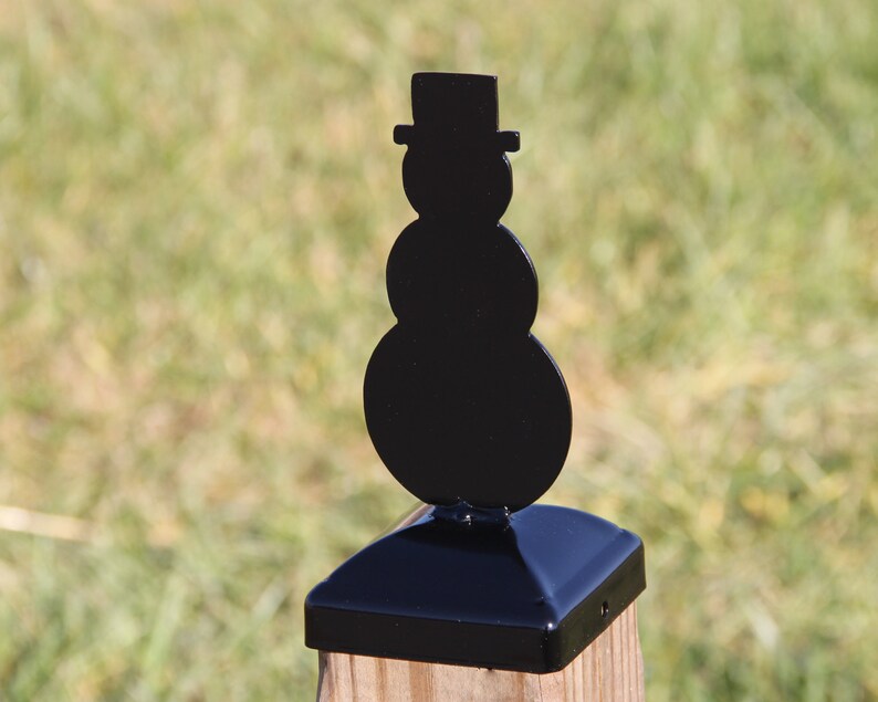 Snowman Fence Post Cap for 4x4 Wood Fence Post Unique Snowman | Etsy