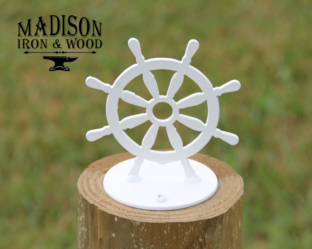 Ship Wheel Post Top for Round Wood Fence Post Boat Wheel - Etsy