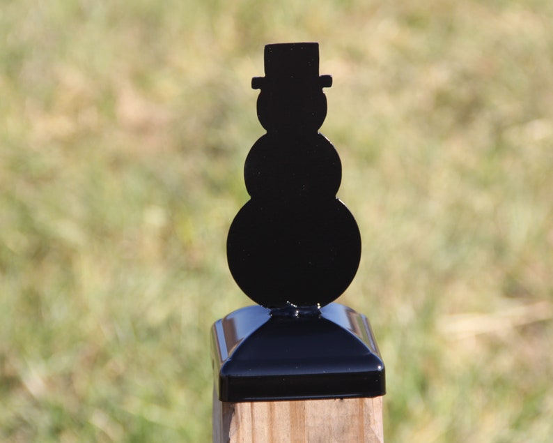 Snowman Fence Post Cap for 4x4 Wood Fence Post Unique Snowman - Etsy