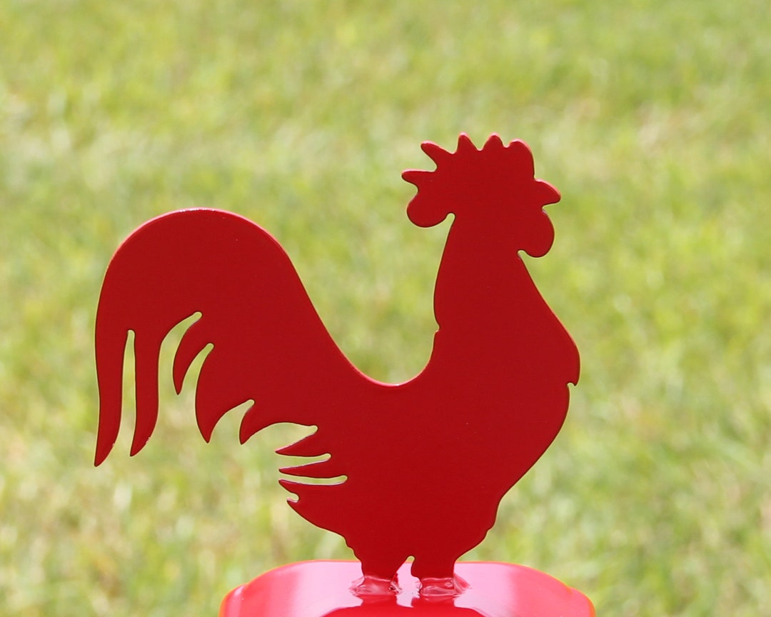 4x6 Rooster Post Cap fits 3.5 X 5.5 Wood Post, Decorative Hen House ...