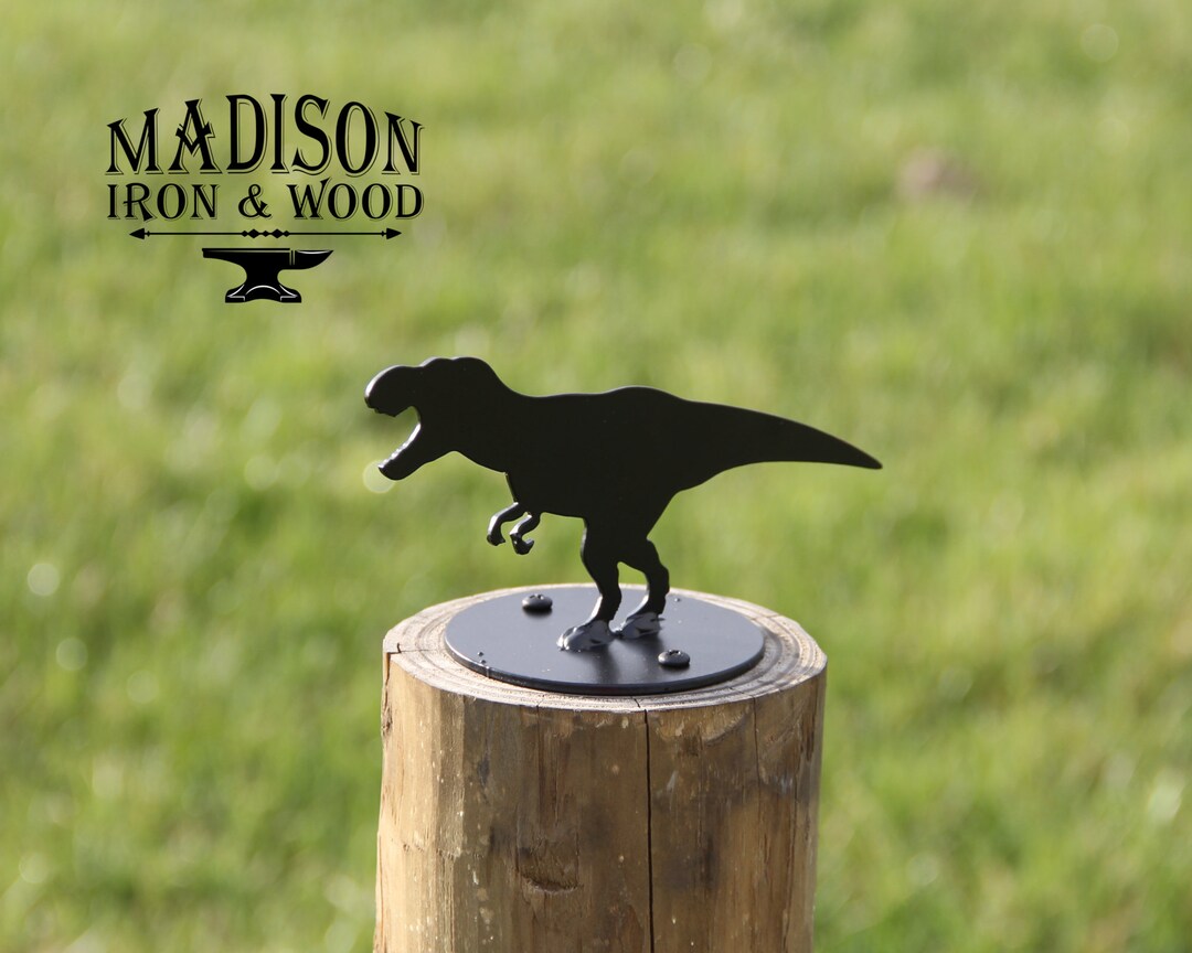 T-rex Post Top for Round Wood Fence Post Dinosaur Finial Post - Etsy