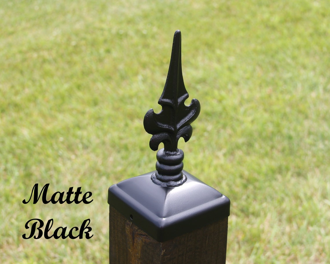 Large Winged Wrought Iron Post Cap for Nominal 4x4 Wood Post | Etsy