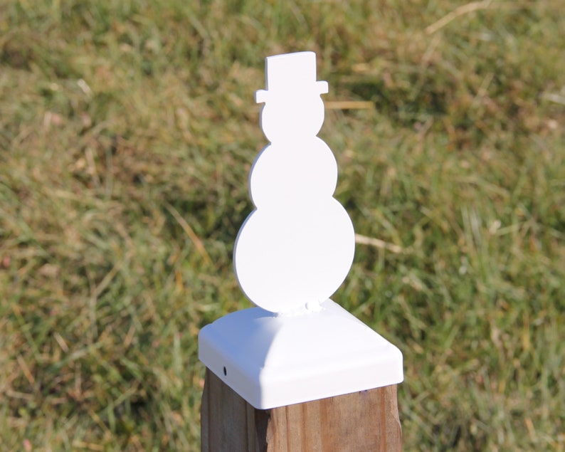 Snowman Fence Post Cap for 4x4 Wood Fence Post Unique Snowman - Etsy