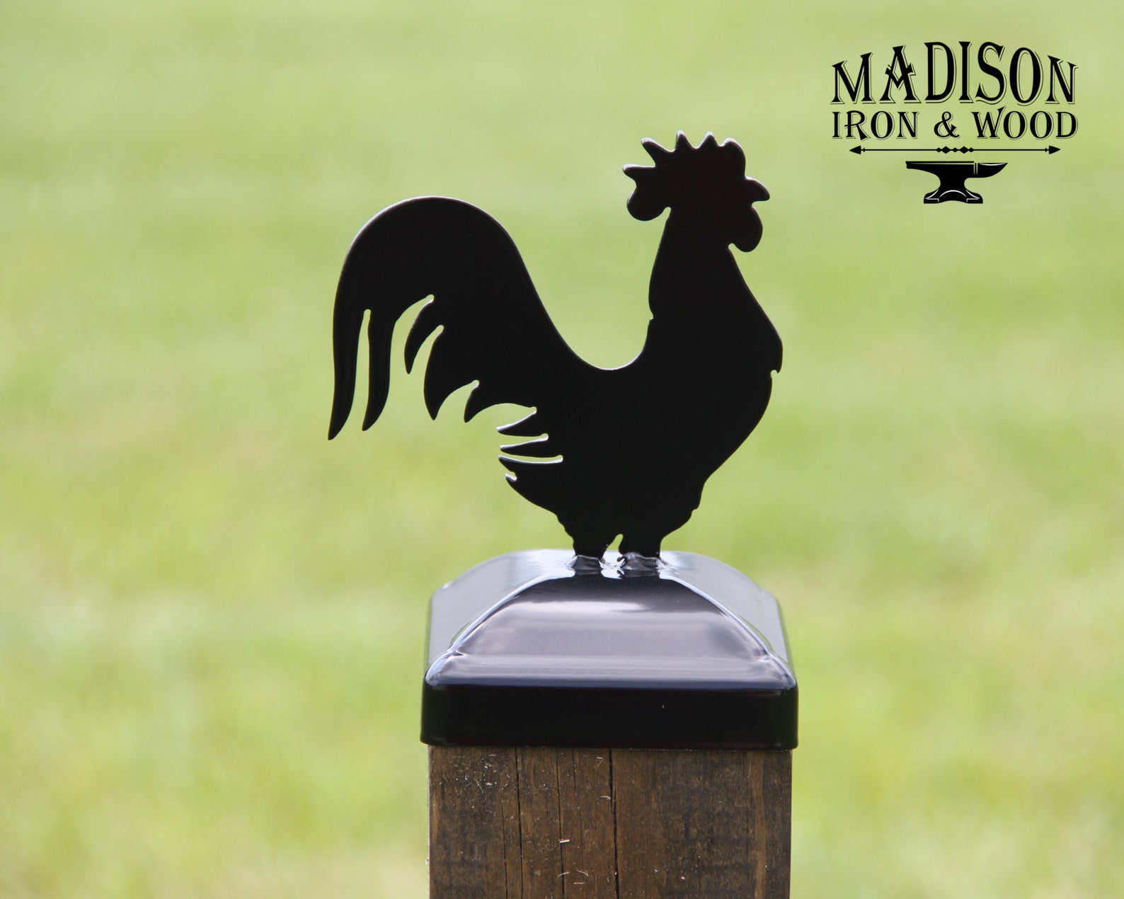Rooster Post Cap for 4x4 Wood Fence Post | Etsy