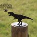 T-rex Post Top for Round Wood Fence Post Dinosaur Finial Post - Etsy