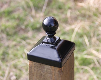 Rustic Iron Post Cap - Etsy